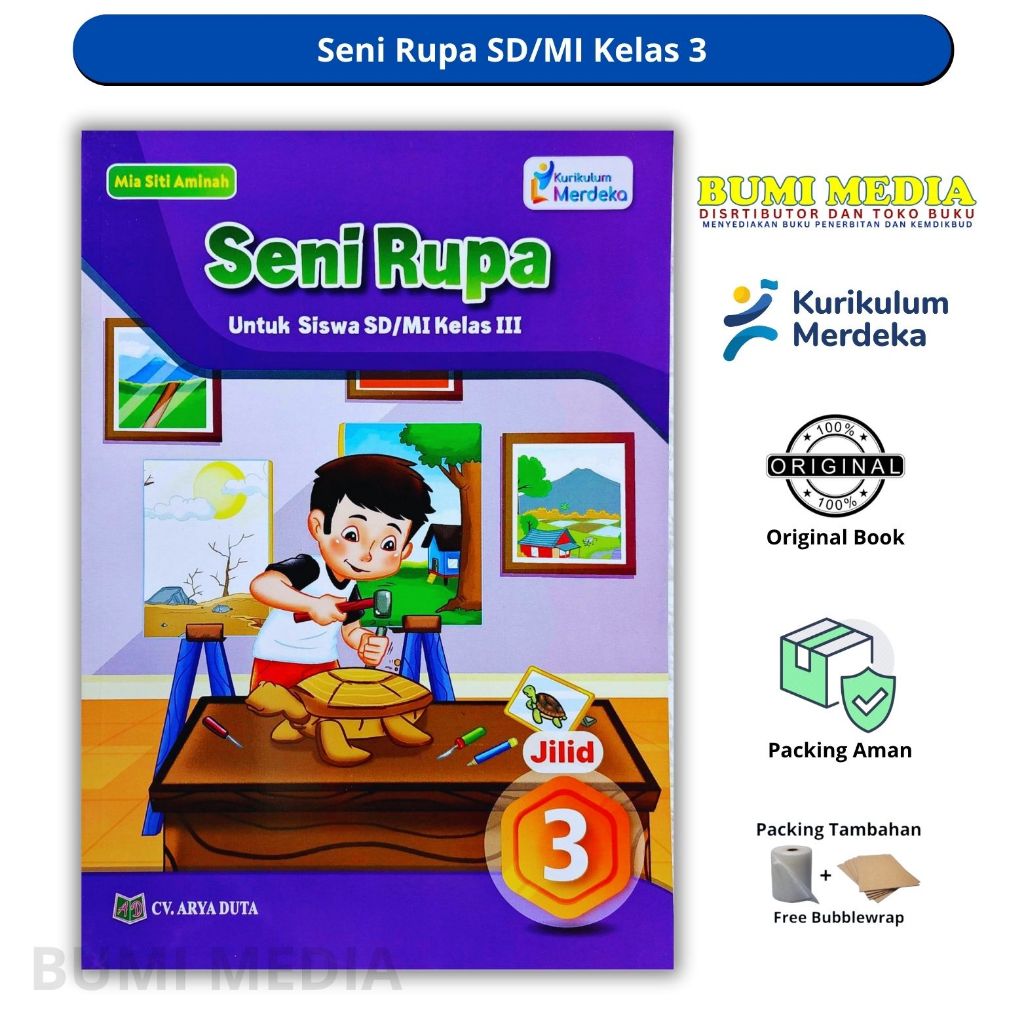 Jual Buku Seni Rupa SD/MI Kelas 3 Kurikulum Merdeka ARYA DUTA | Shopee Indonesia