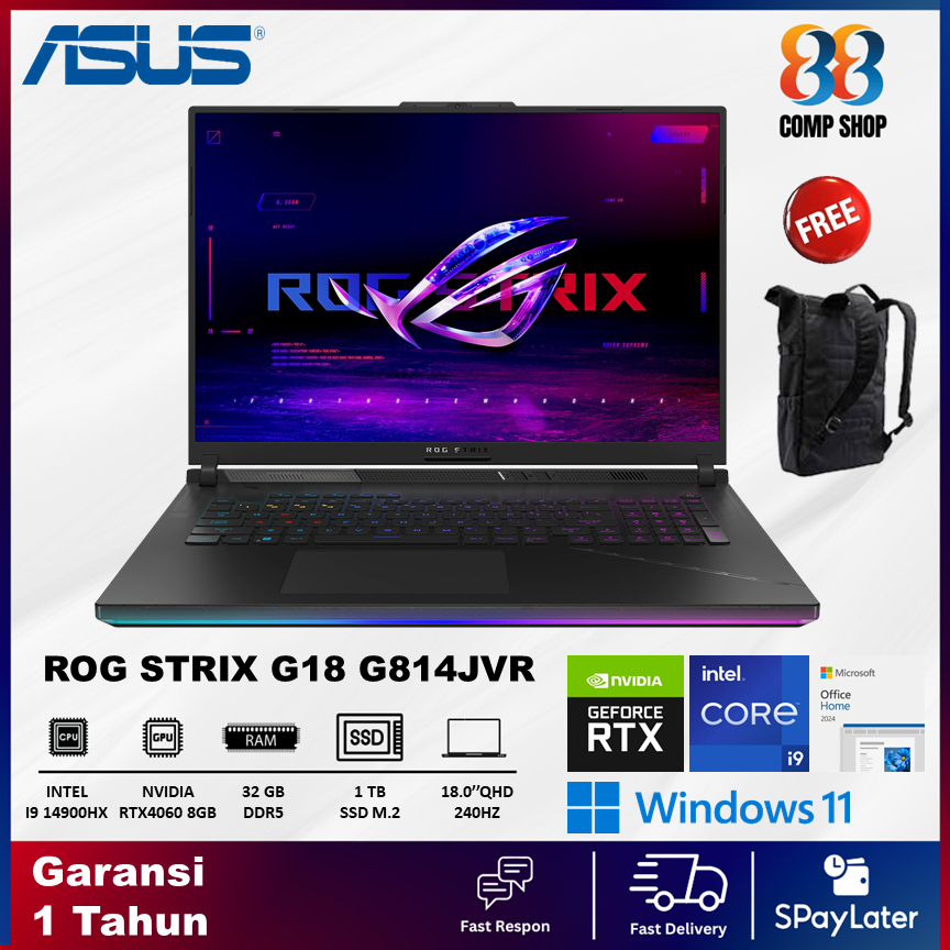 Jual LAPTOP ASUS ROG STRIX G16 G614JI I9 13980HX RTX4070 8GB/ 16GB 1TB ...