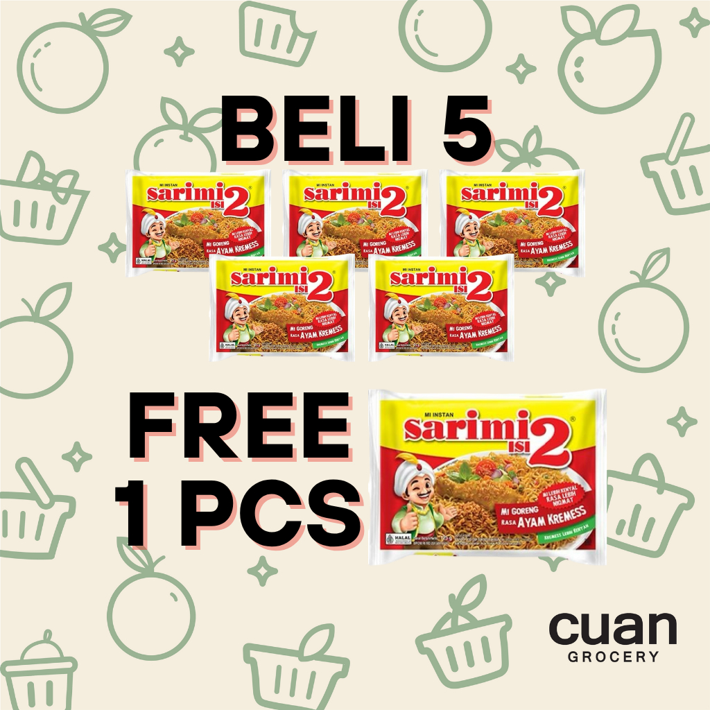 Jual PROMO!! Sarimi Isi 2 Goreng rasa Ayam Kremess (Beli 5, Free 1Pcs ...