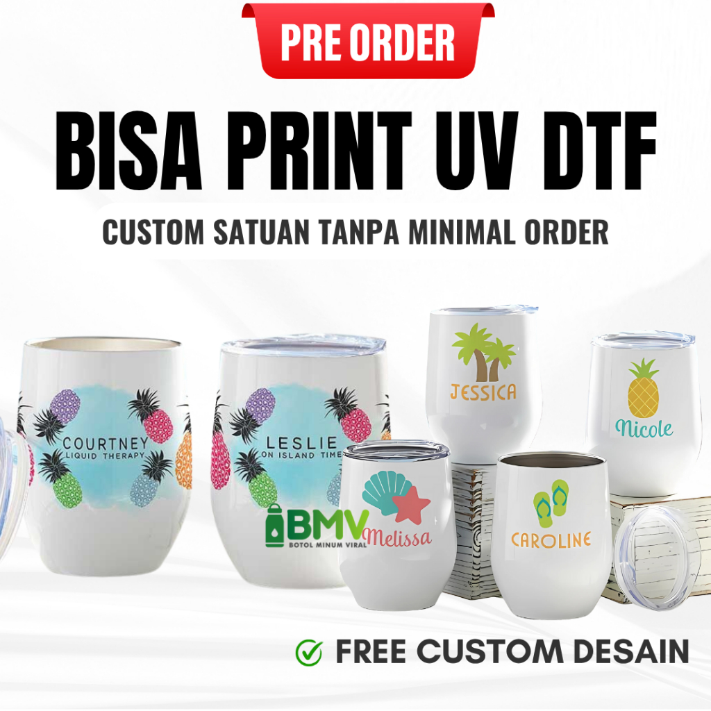 Jual Tumbler Cangkir Mug Custom Print UV DTF Souvenir Wedding ...