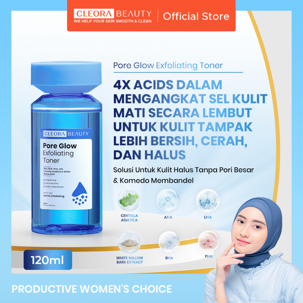 Jual [SPECIAL OFFER] Cleora Pore Glow Exfoliating Toner (120ML) - Toner ...
