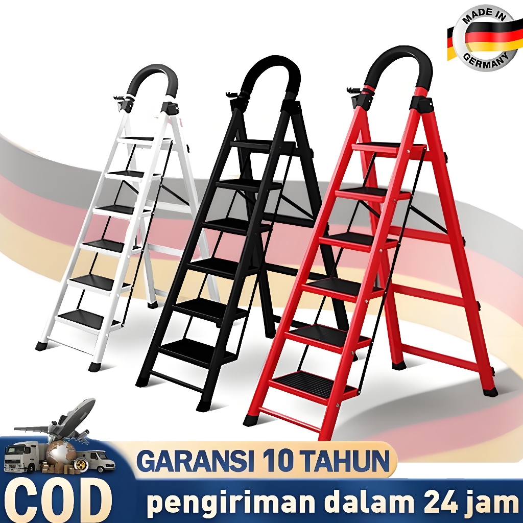 Jual Tangga Rumah Lipat Tangga Besi Lipat 2/3/4/5/6/7/8 Step Household Steel Ladder Multifungsi ...
