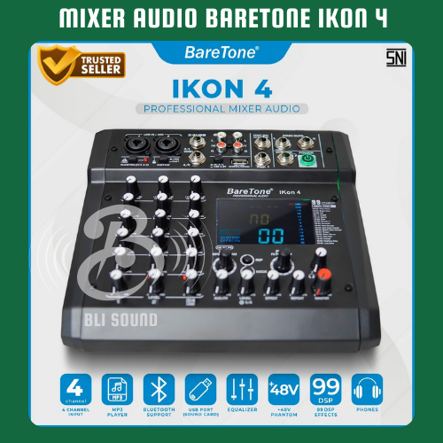 Jual MIXER AUDIO BARETONE IKON 4 PROFESSIONAL 4 CHANNEL ORIGINAL ...