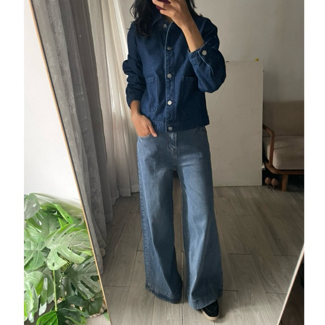 Jual JENNIE WIDE DENIM (big size) | Shopee Indonesia