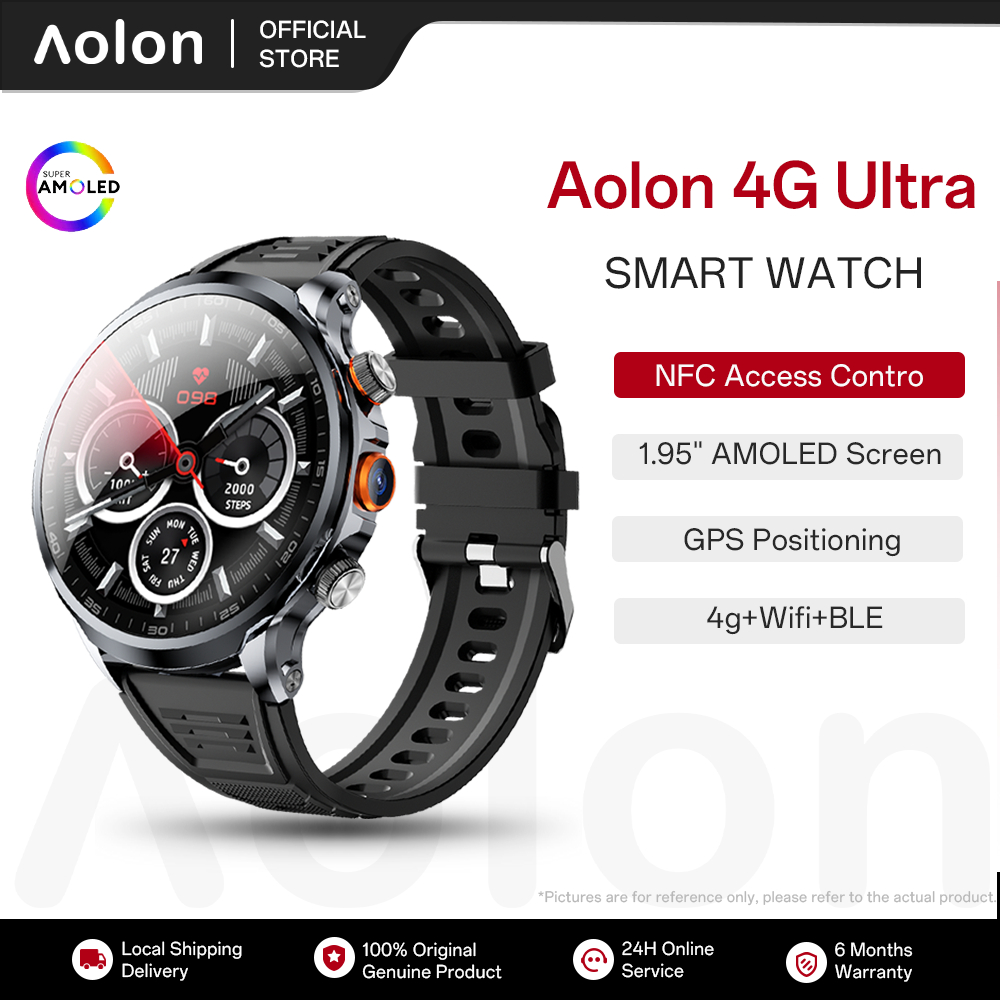 Jual Aolon 4G Ultra Mate Smartwatch 52mm Sim Card Wifi GPS 1.95 ...
