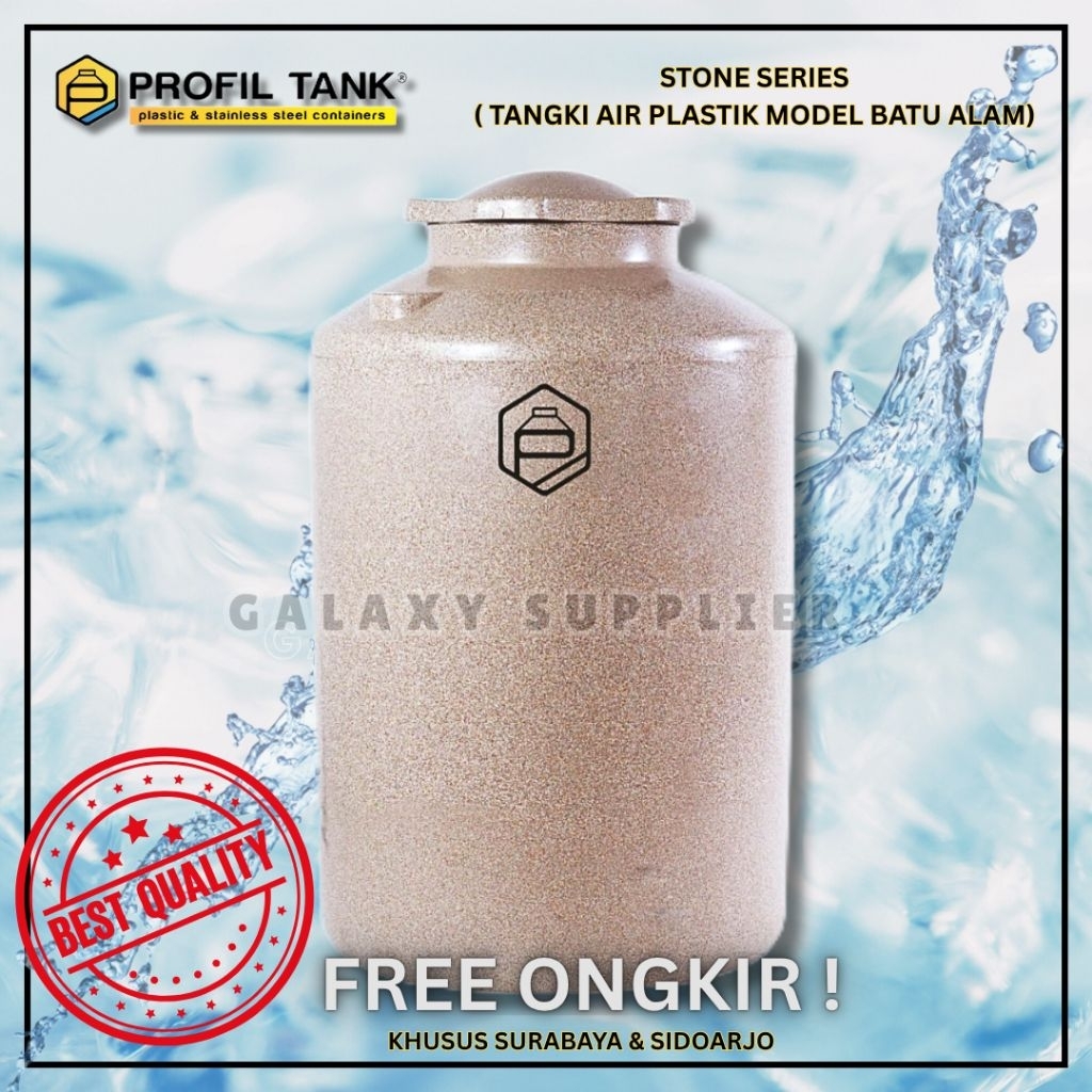 Jual PROFILTANK TANDON/TOREN/TANGKI AIR PLASTIK STONE SERIES MODEL BATU ...