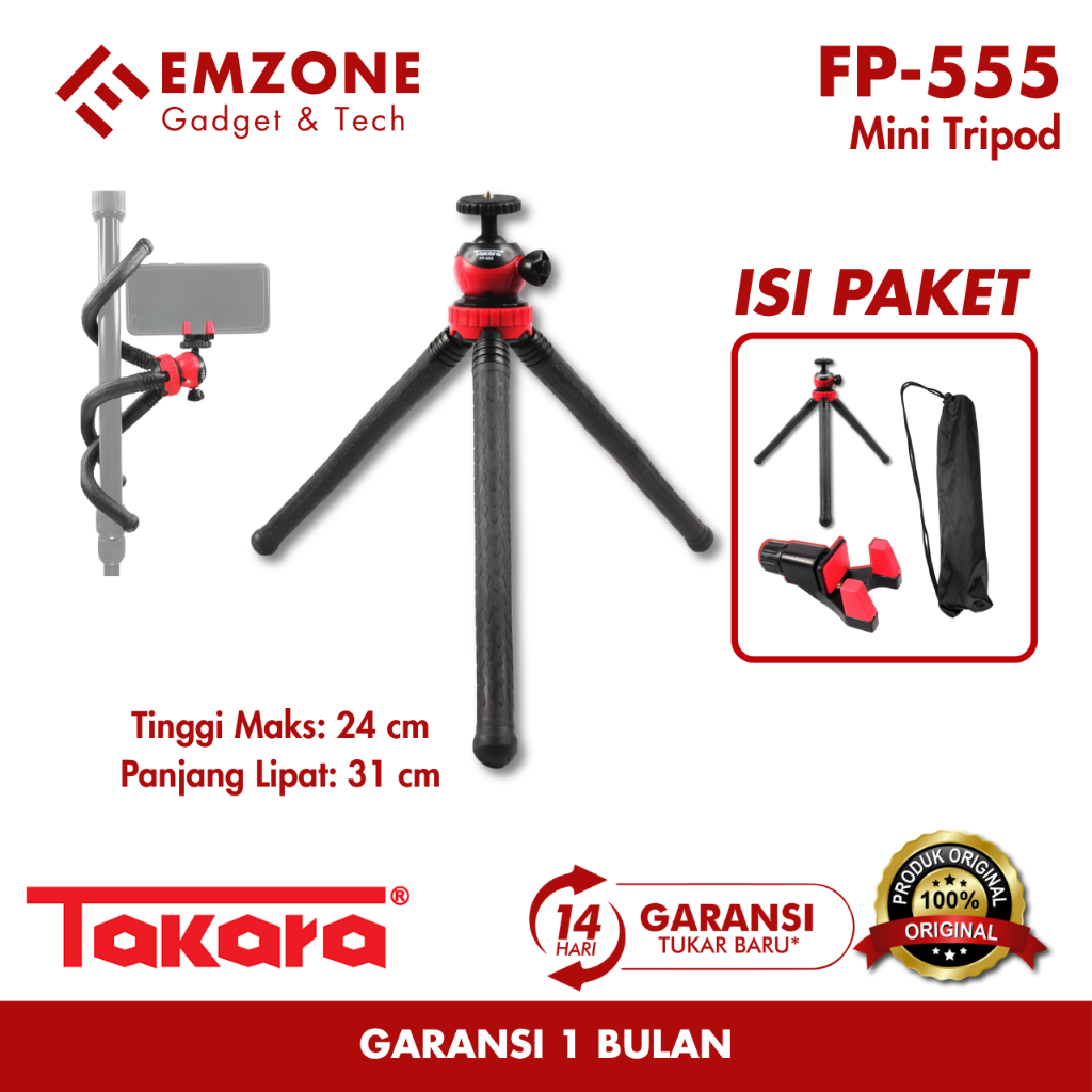 Jual Takara FP-555 Flexi Gorilla Pod Flexipod Untuk Smartphone dan Kamera | Shopee Indonesia