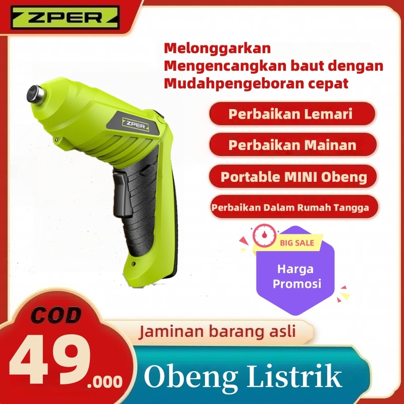 Jual ZPER Mesin Obeng listrik yang muda dibawa Kit perkakas DIY rumah ...