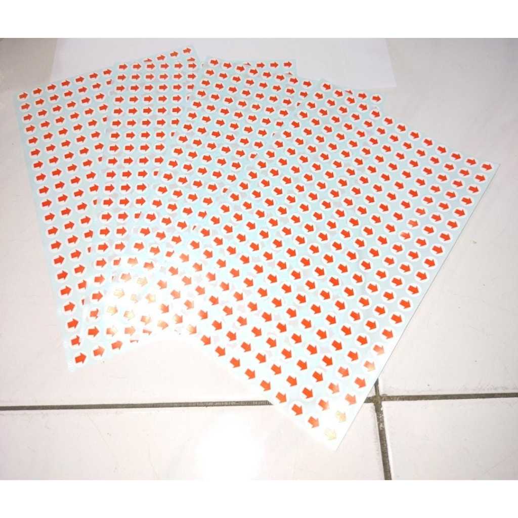 Jual Stiker QC panah merah 1 cm 1 pak (1 pak isi 100 lembar) | Shopee ...