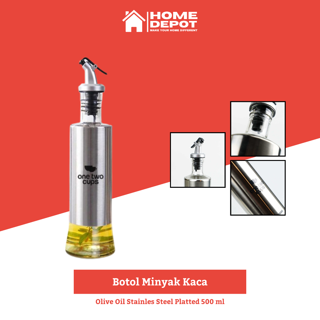 Jual Botol Minyak Olive Oil Stainles Steel Platted 500 ml | Shopee ...
