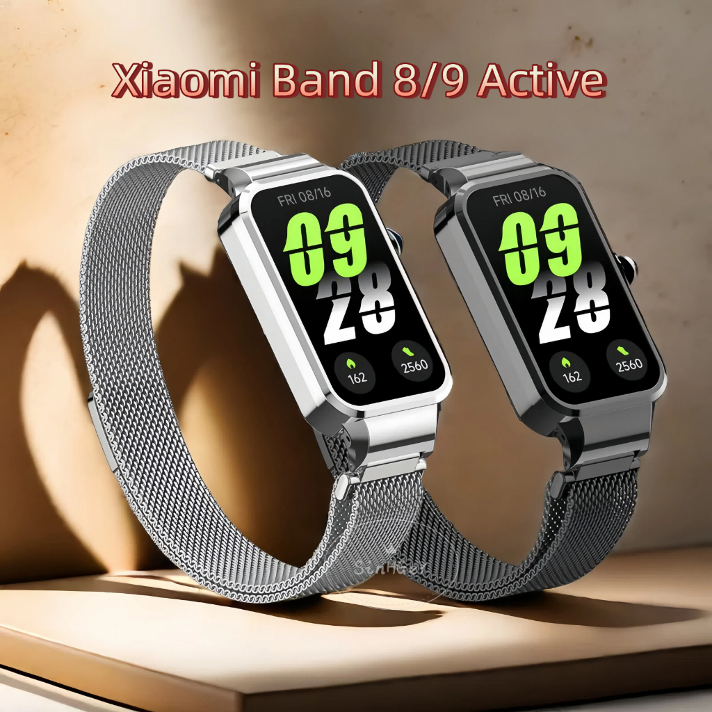 Jual tali jam tangan Xiaomi Smart Band 9 8 Active Strap Redmi Band 2 3 Tali Baja tahan karat ...