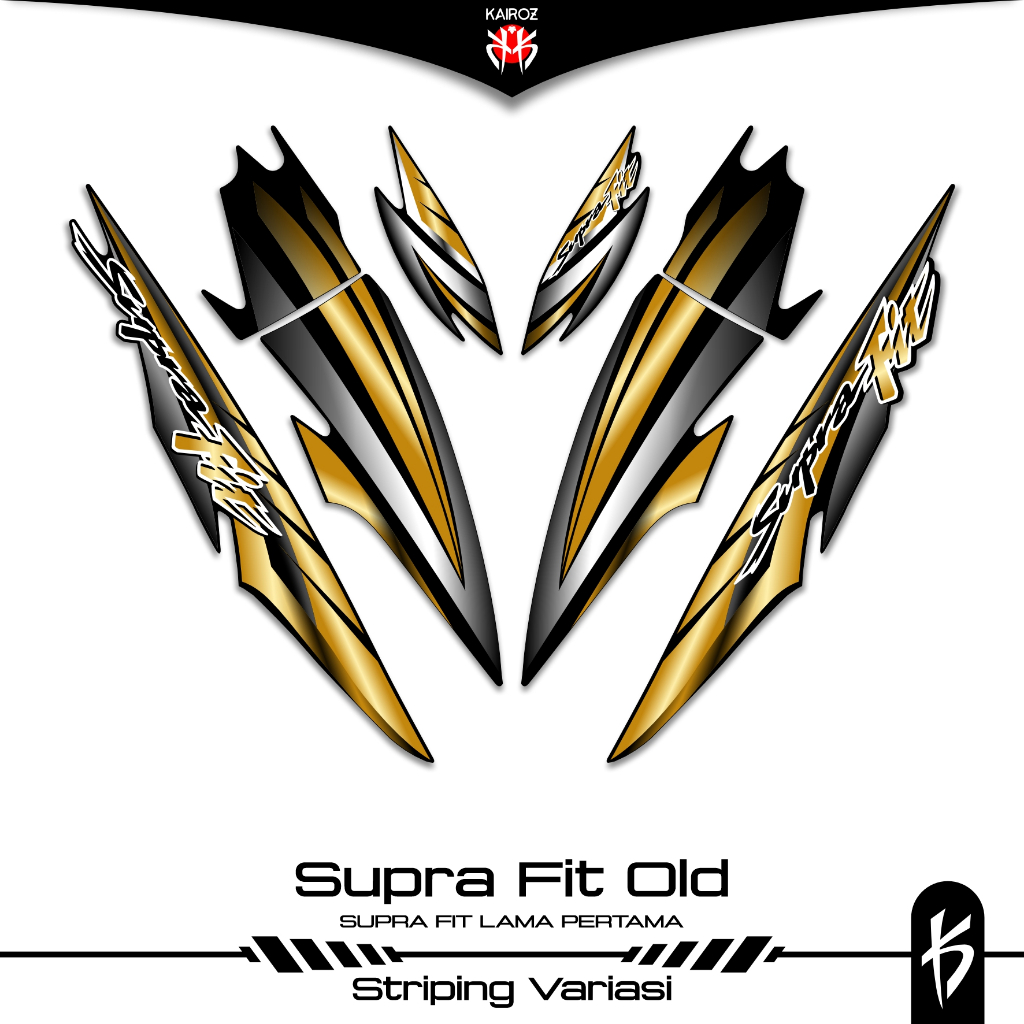 Jual HONDA SUPRA FIT 110 LAMA / OLD STRIPING SKU 3 STIKER STICKER WAVE ...