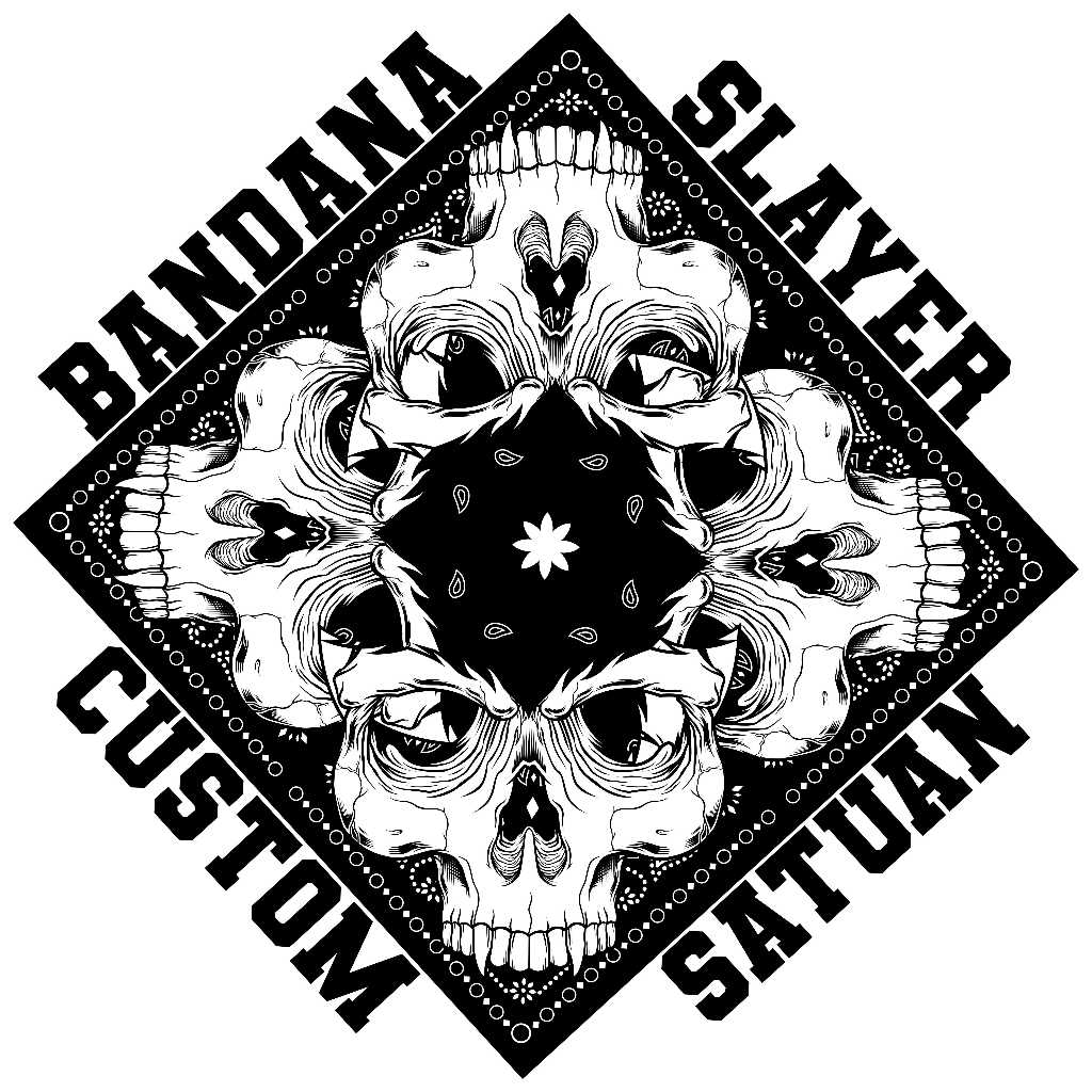 Jual SLAYER | BANDANA Custom Satuan bebas desain dan warna bahan satin ...