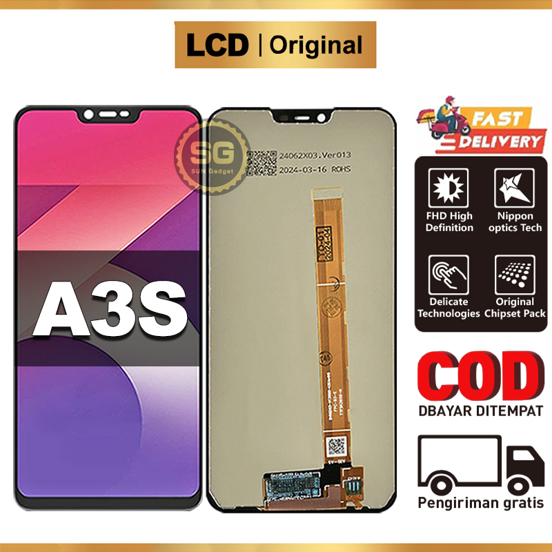 Jual LCD For OPPO A3S Original Fullset ori asli Touchscreen COD | Shopee Indonesia