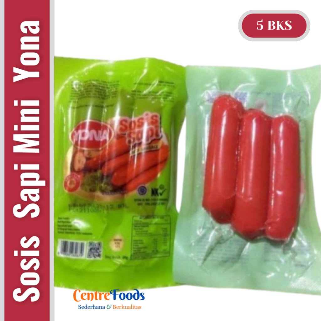 Jual Sosis Sapi Mini - Beef Sausage Mini YONA | 5 Pack - 400gr [ Harga ...