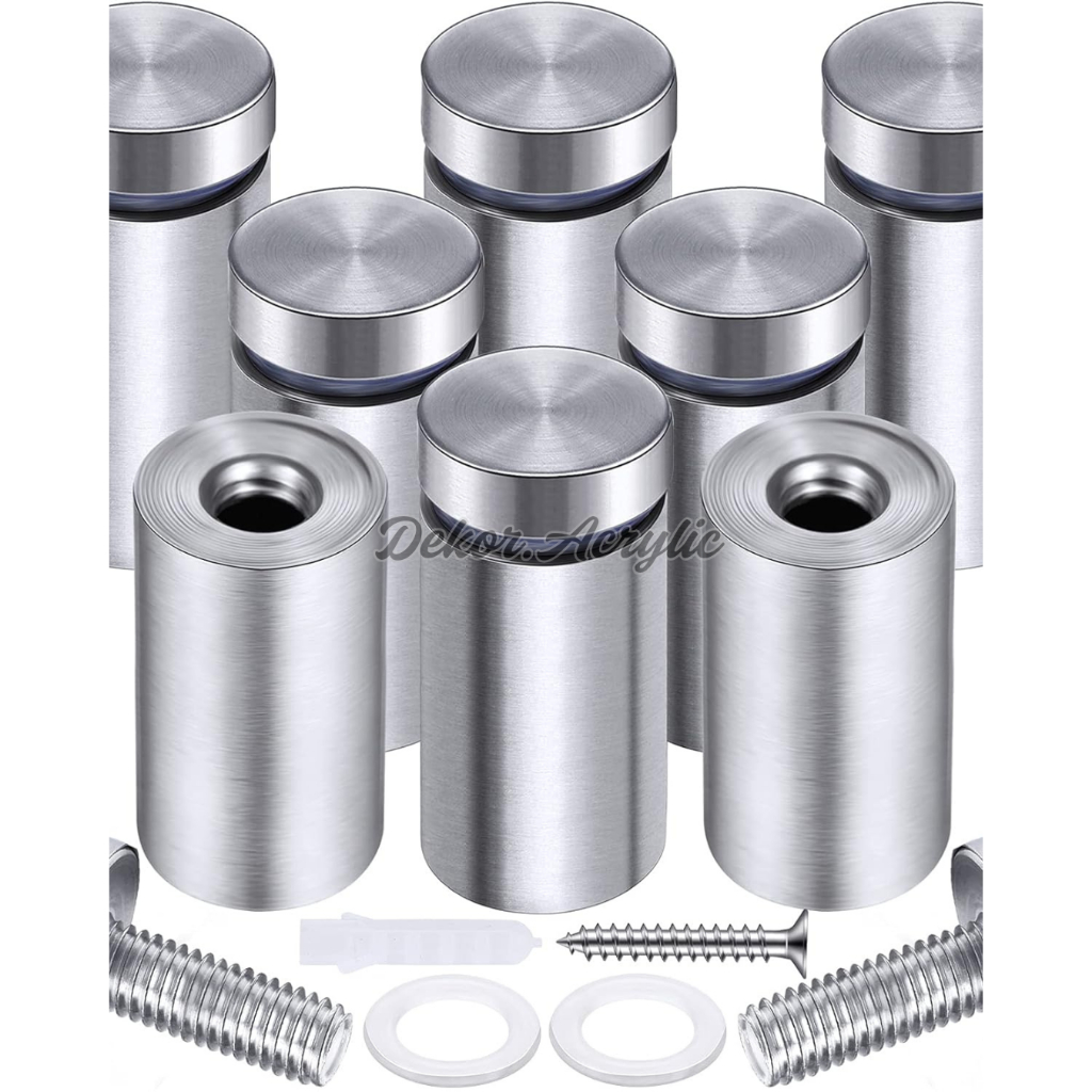 Jual 7pcs Pen Iklan Stainless Baut Akrilik Baut Kaca Sign Board Poster ...