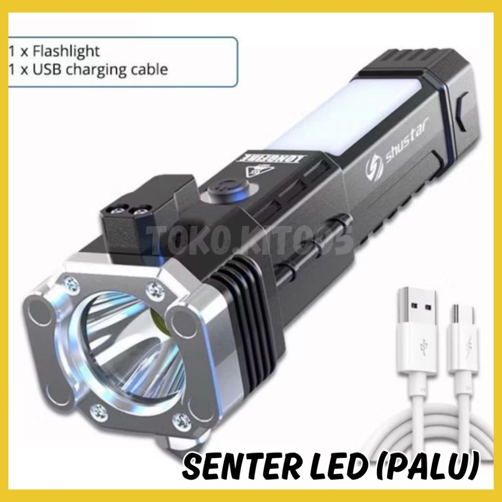 Jual ( Palu ) Senter LED Multifungsi Hammer Emergency Plus 4 Magnet ...