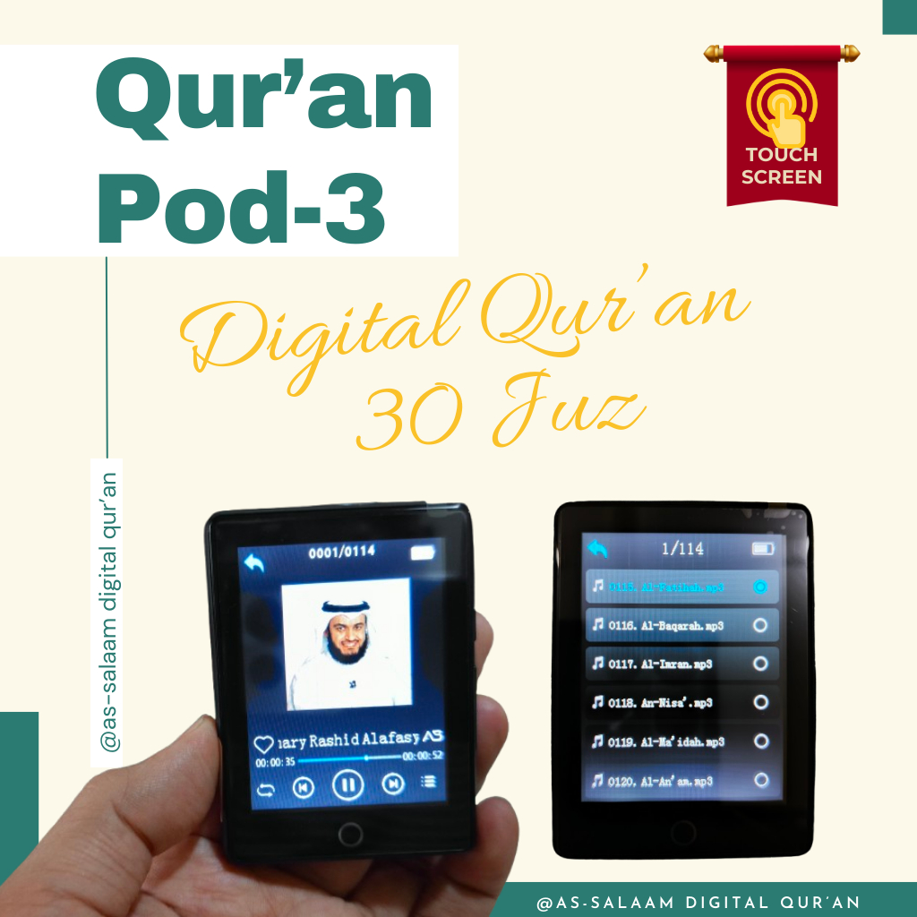 Jual As-salaam Quran POD-3 Al Quran Qigital Player QPOD Quran Sentuh Al ...