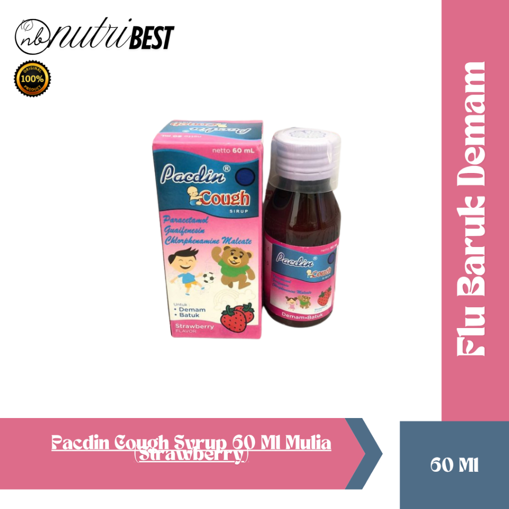 Jual Pacdin Cough Syrup 60 Ml Mulia (Strawberry) | Shopee Indonesia