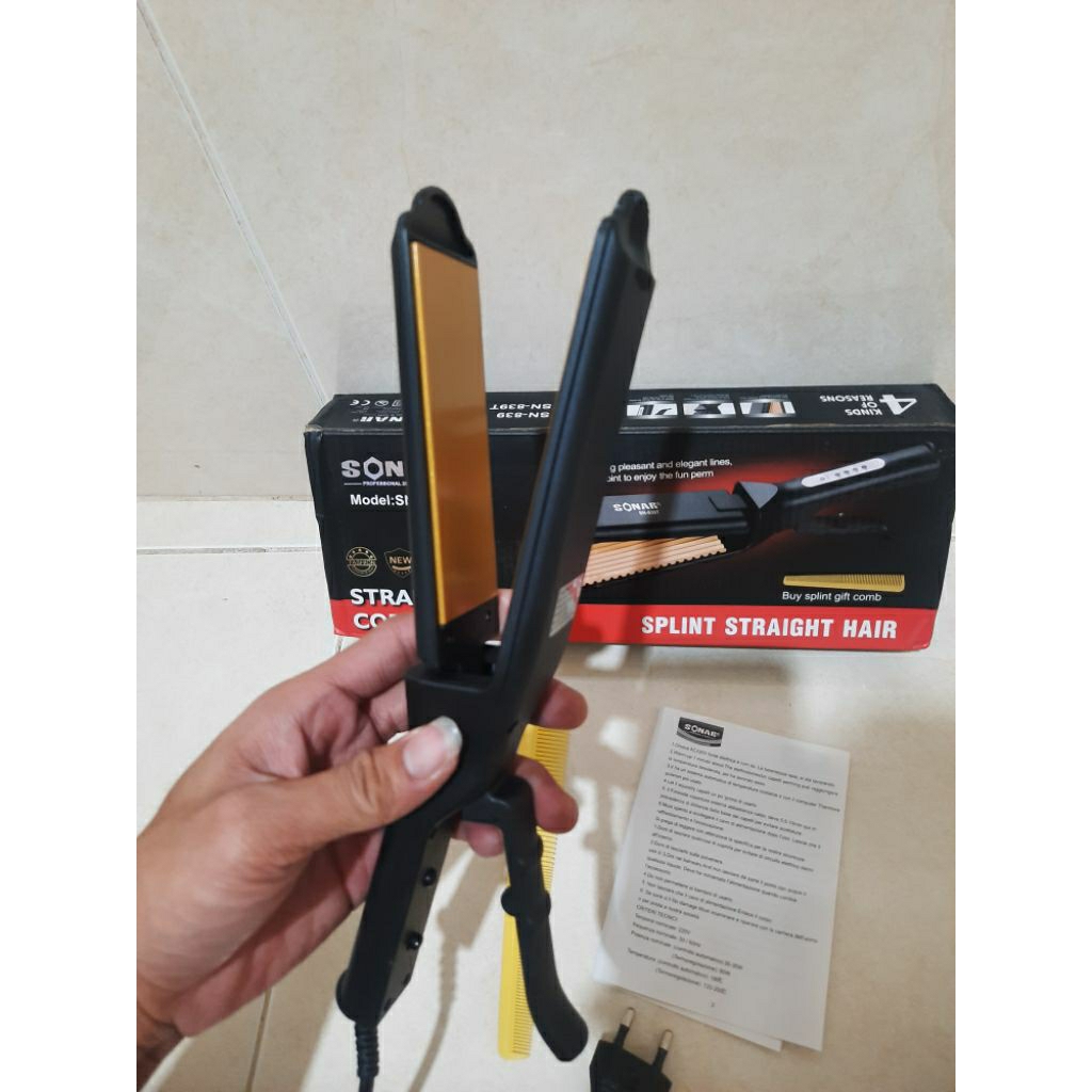Jual SONAR SN-839 Catok Pelurus Rambut Straight Iron Corn Very Hot ...
