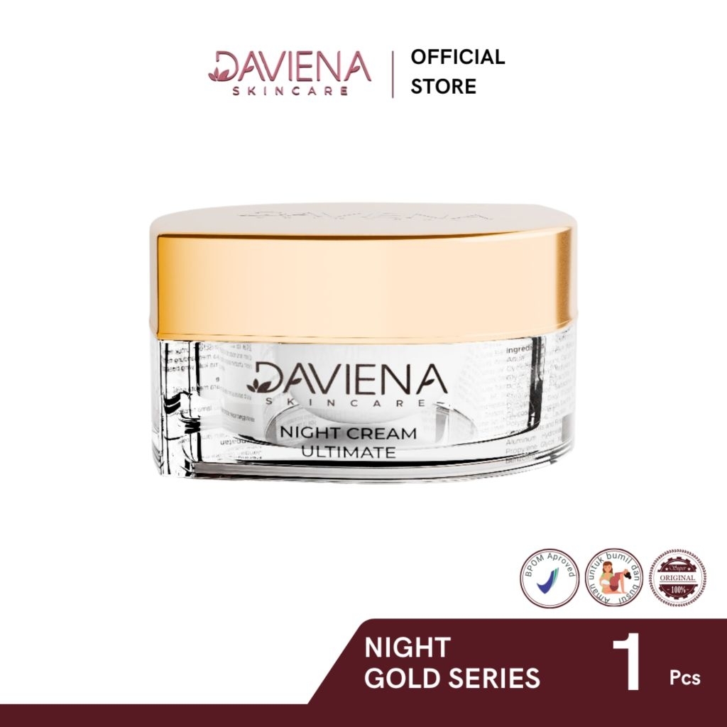 Jual Daviena Skincare Night Cream Gold Series | Shopee Indonesia