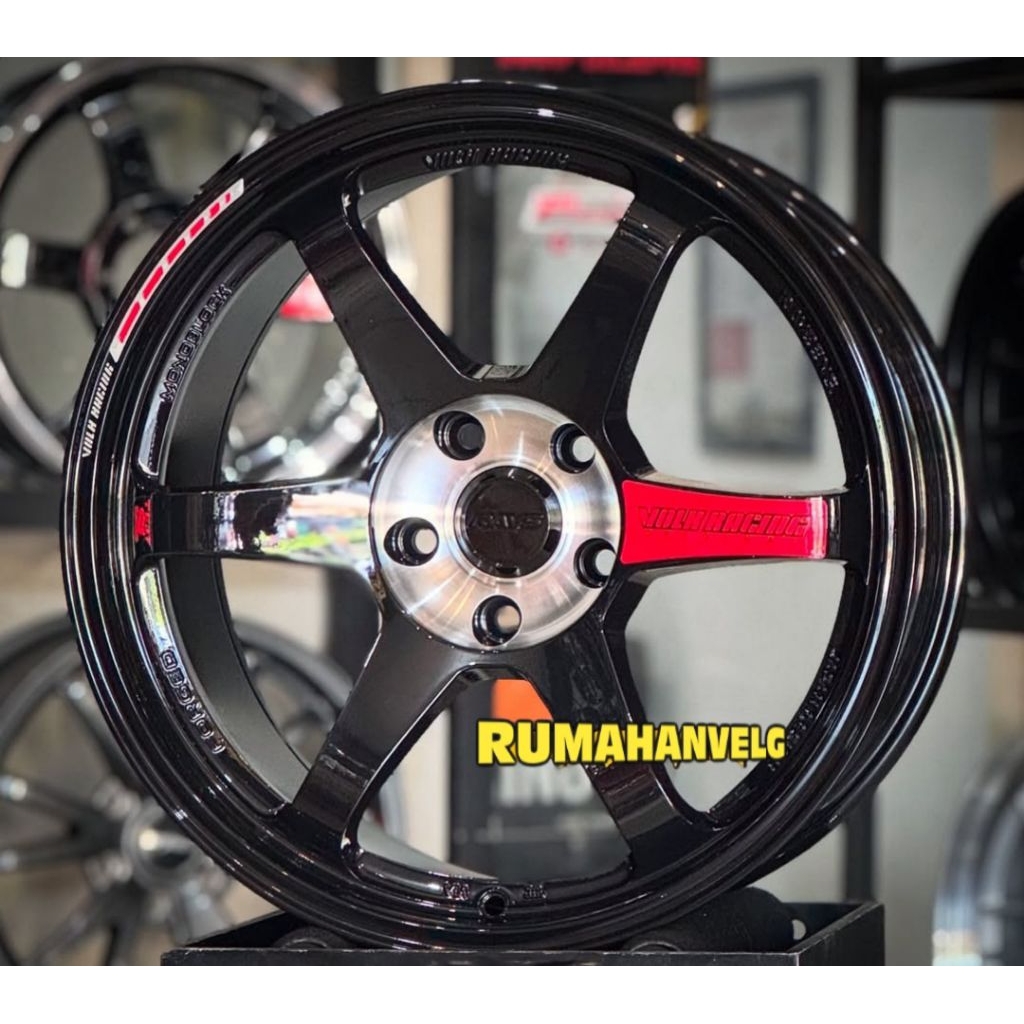 Jual velg racing r18 TE37 FLOW FORMING LEBAR 9,5 ET 25 velg racing mobil ring 18 bisa untuk ...