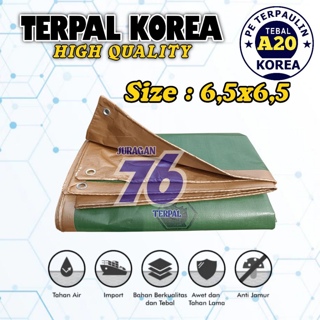 Jual terpal type a20 korea ukuran 6,5x6,5 tahan cuaca panas hujan ...