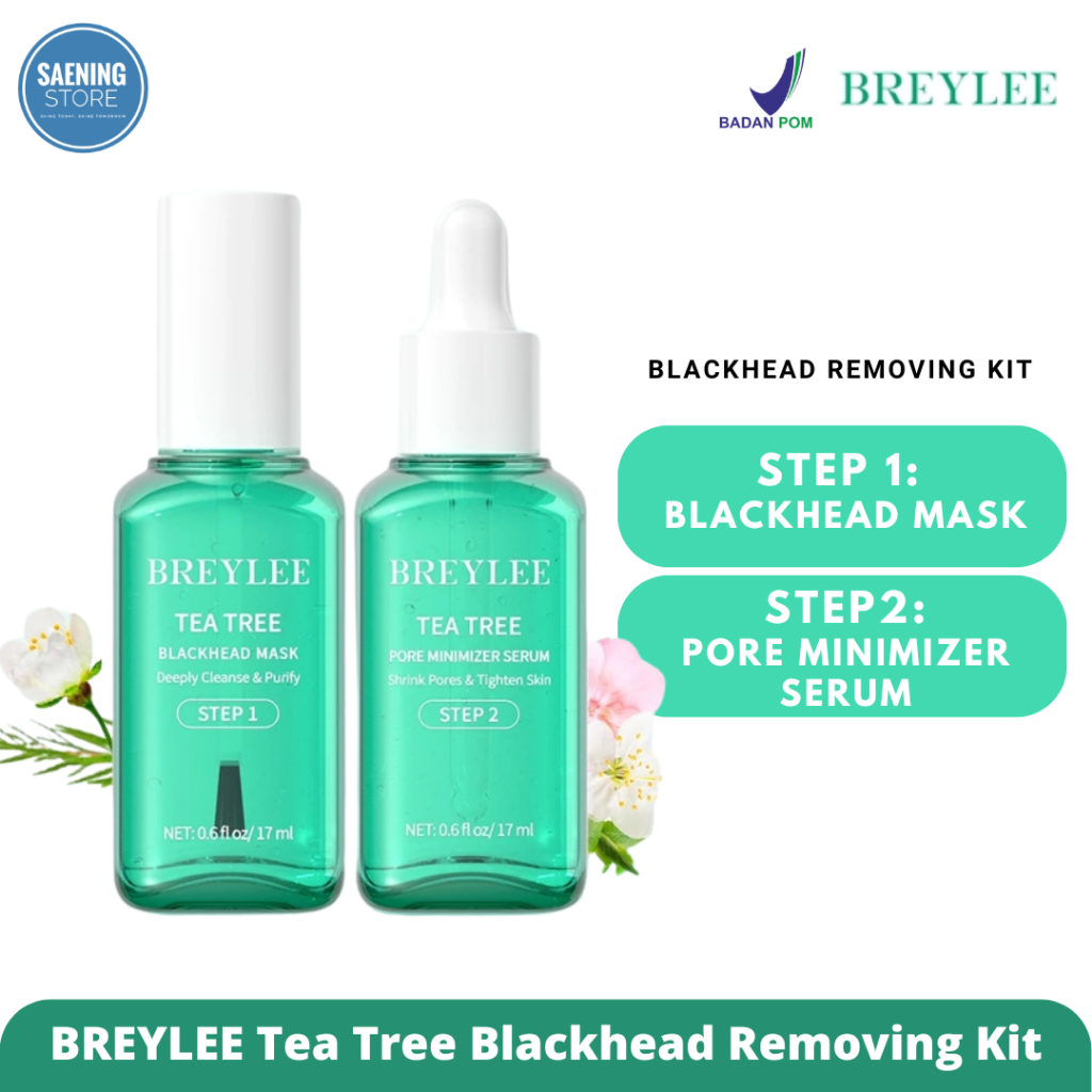 Jual [BPOM] BREYLEE Tea Tree Blackhead Mask & Pore Minimizer Serum ...