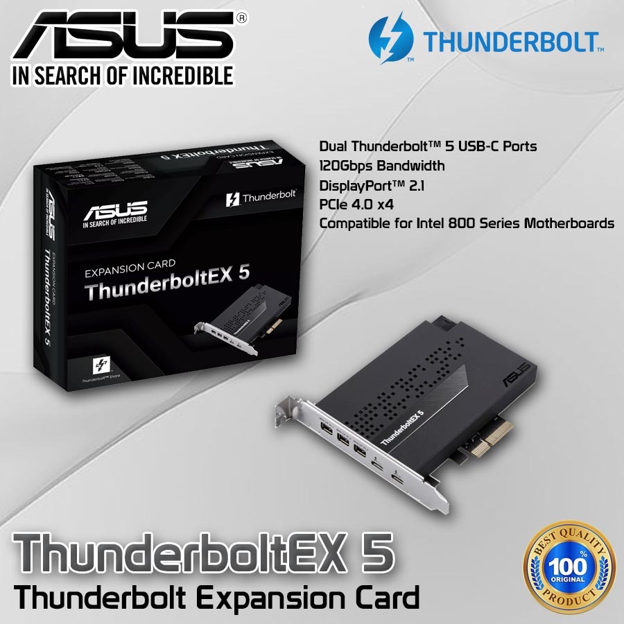 Jual ASUS ThunderboltEX 5 Expansion Card Dual Thunderbolt 5 USB-C Ports ...
