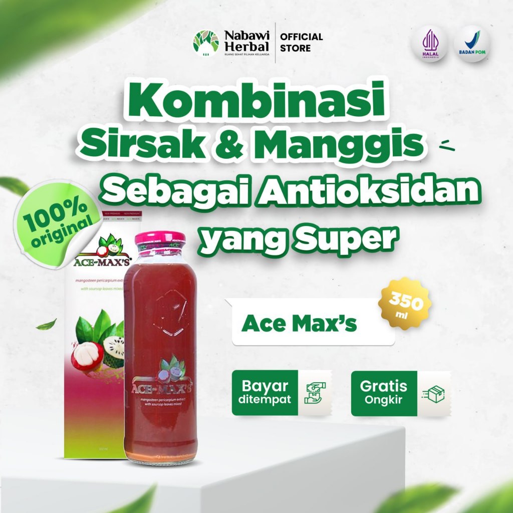 Jual ACE MAX'S - Jus Ekstrak Kulit Manggis Daun Sirsak 350gr | Shopee Indonesia