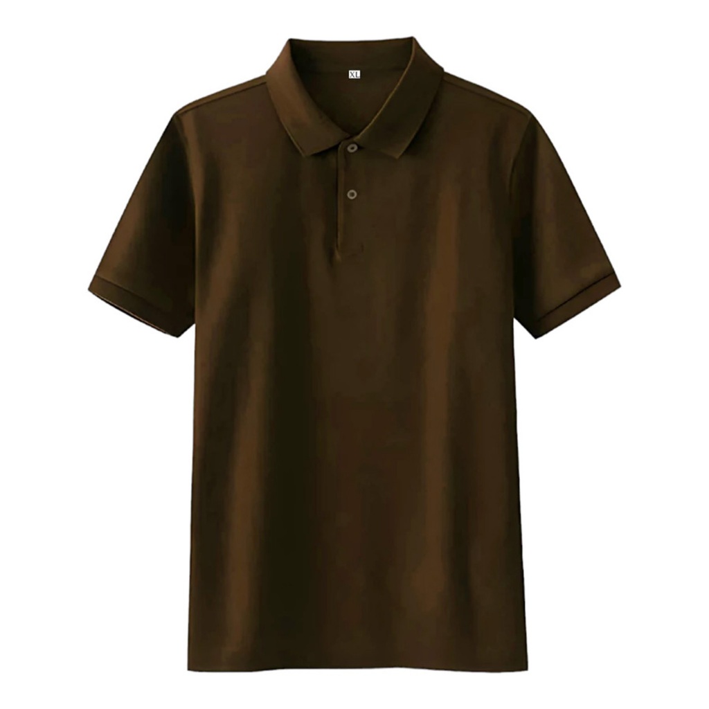 Jual Kaospolos - Kaos Kerah Polo Shirt Pria Polos Cokelat Tua | Baju ...