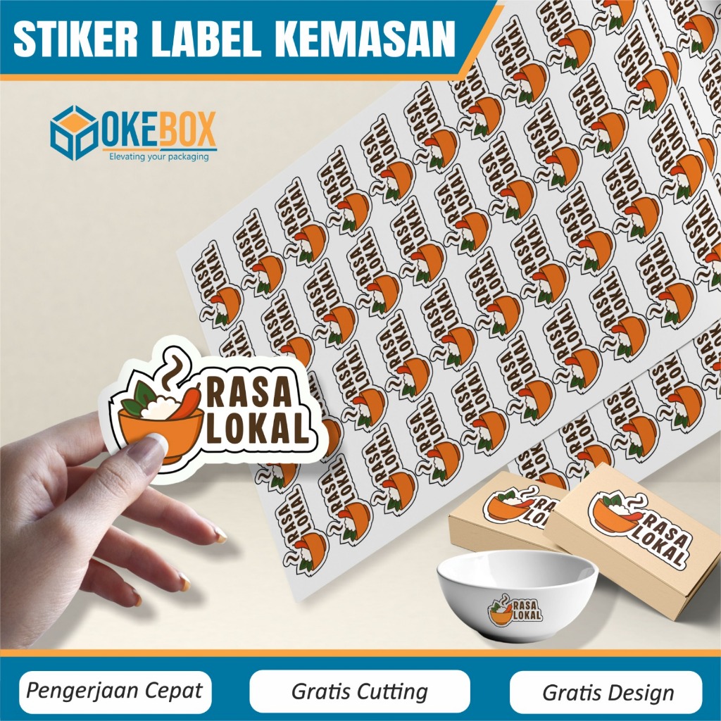 Jual Sticker stiker setiker label makanan custom harga murah aesthetic ...