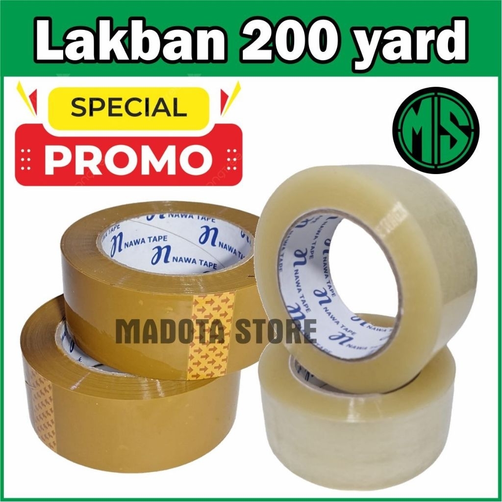 Jual LAKBAN 200Yard Lakban Bening LAKBAN BENING / COKLAT 45X200 YARD ...