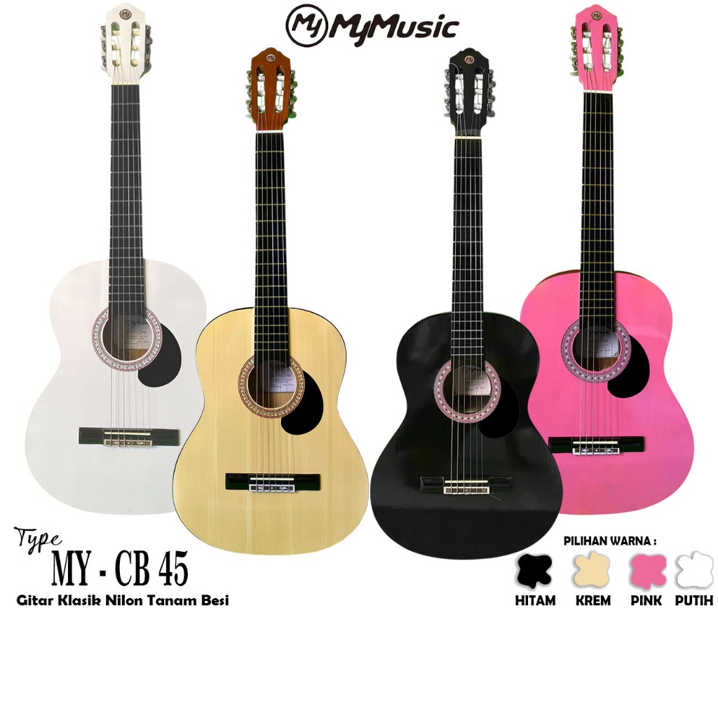 Jual MyMusic Gitar Klasik Tanam Besi Seri MY-CB 45 akustik elektrik ...
