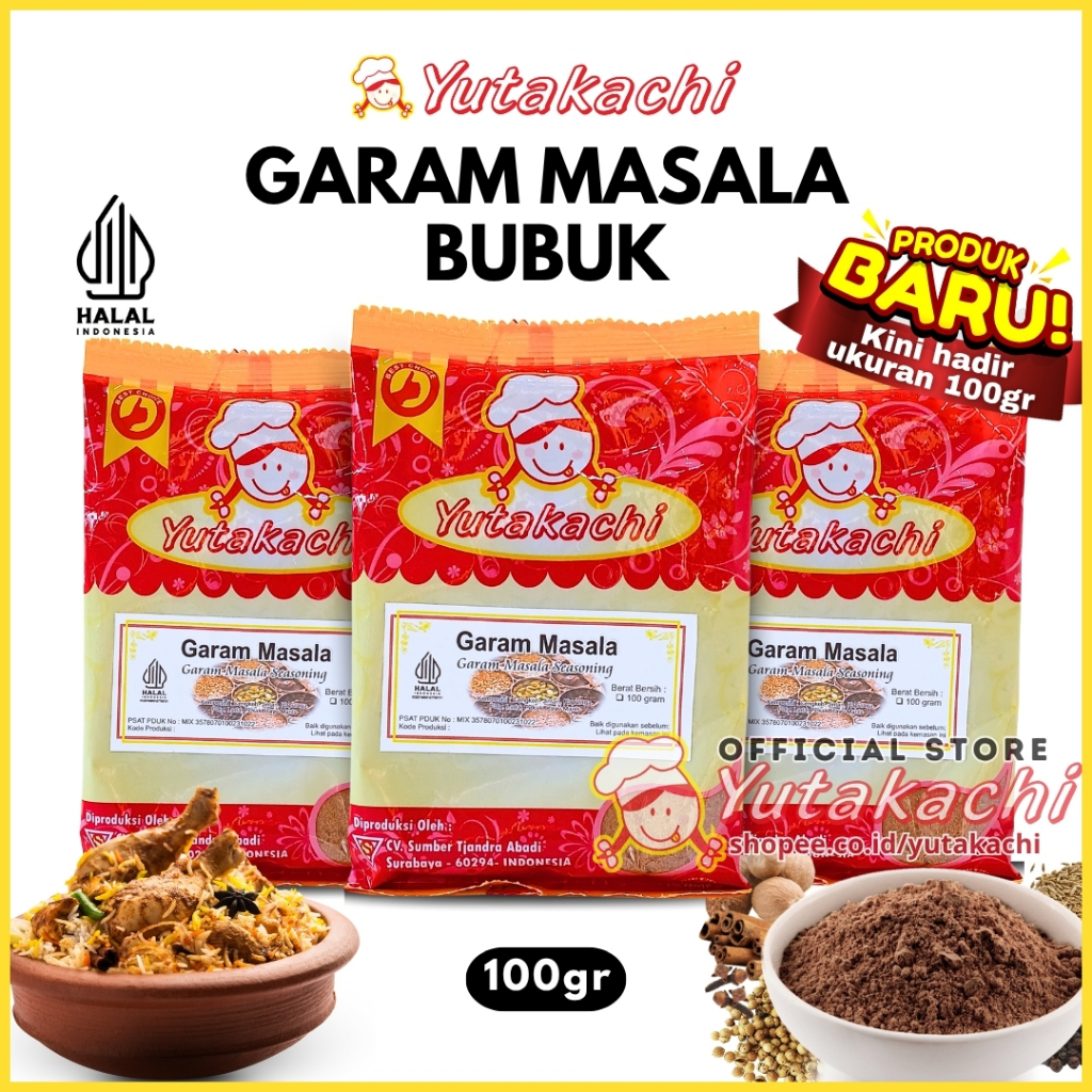 Jual Garam Masala Bubuk 100 Gram Yutakachi / Bumbu Nasi Kebuli / Nasi ...