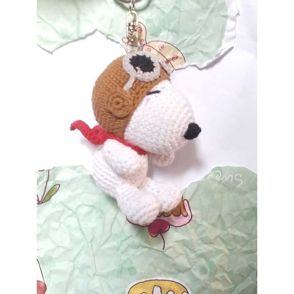 Jual Snoopy Crochet Keychain Homemade | Gantungan Kunci Rajut Snoopy ...