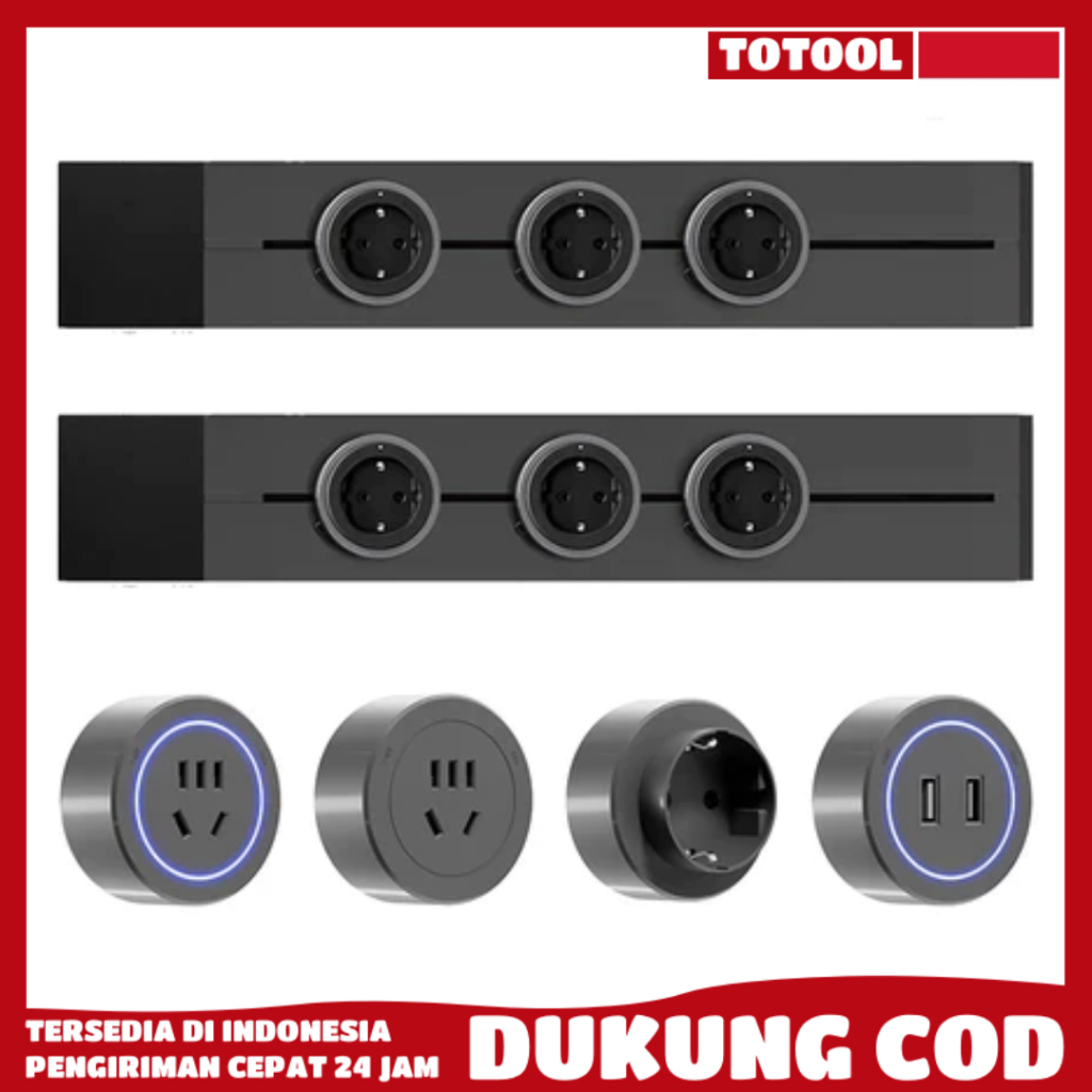 Jual Stop Kontak Tanam Tembok Track Socket 40cm Soket Track Daya Dapur ...