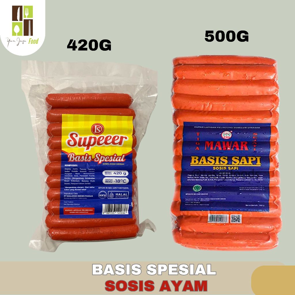 Jual Mawar Basis Sapi Merah 500g / Sosis Mawar / Sosis Sapi / Sosis ...