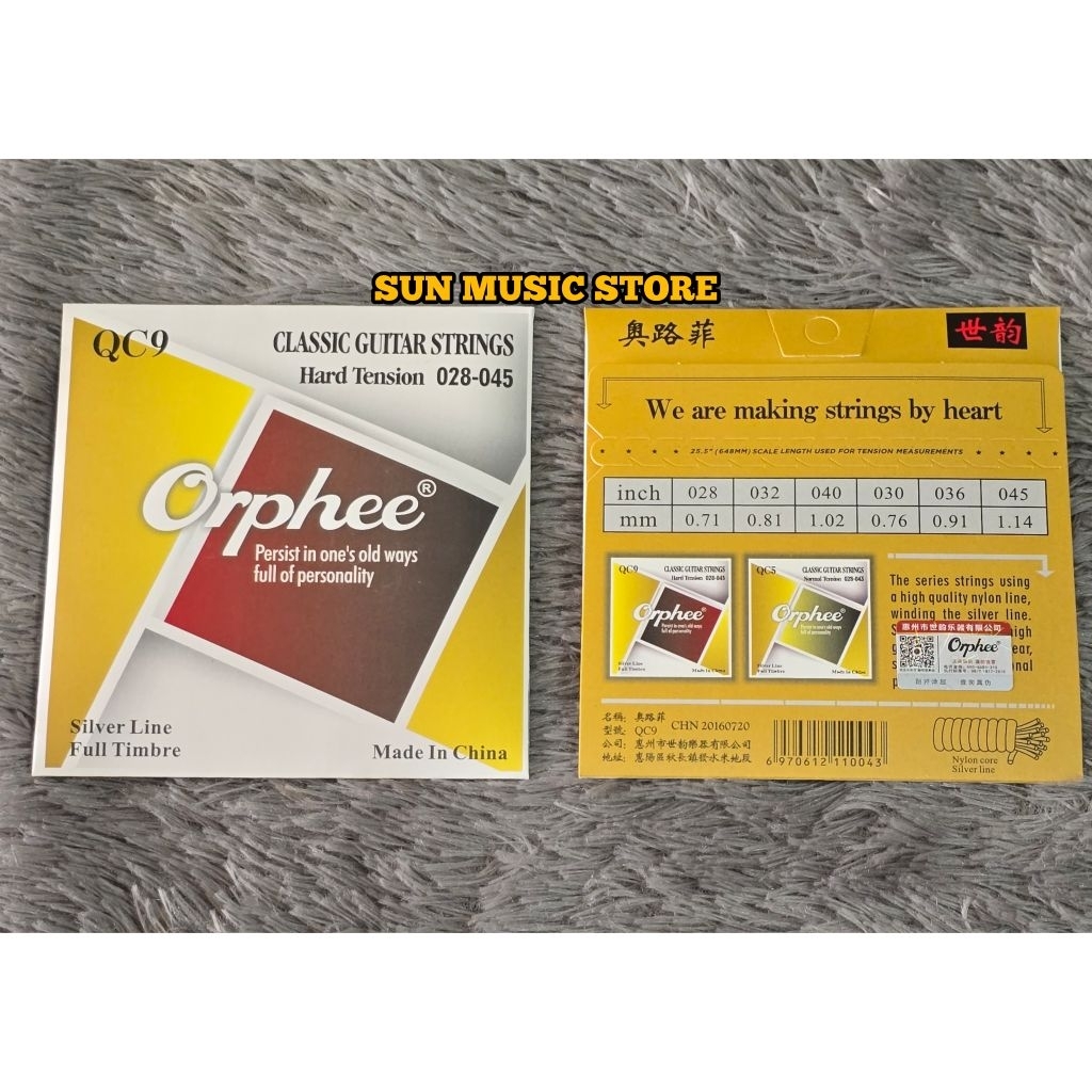 Jual Senar Gitar Klasik Nilon Orphee Original QC9 - Senar Gitar Klasik ...