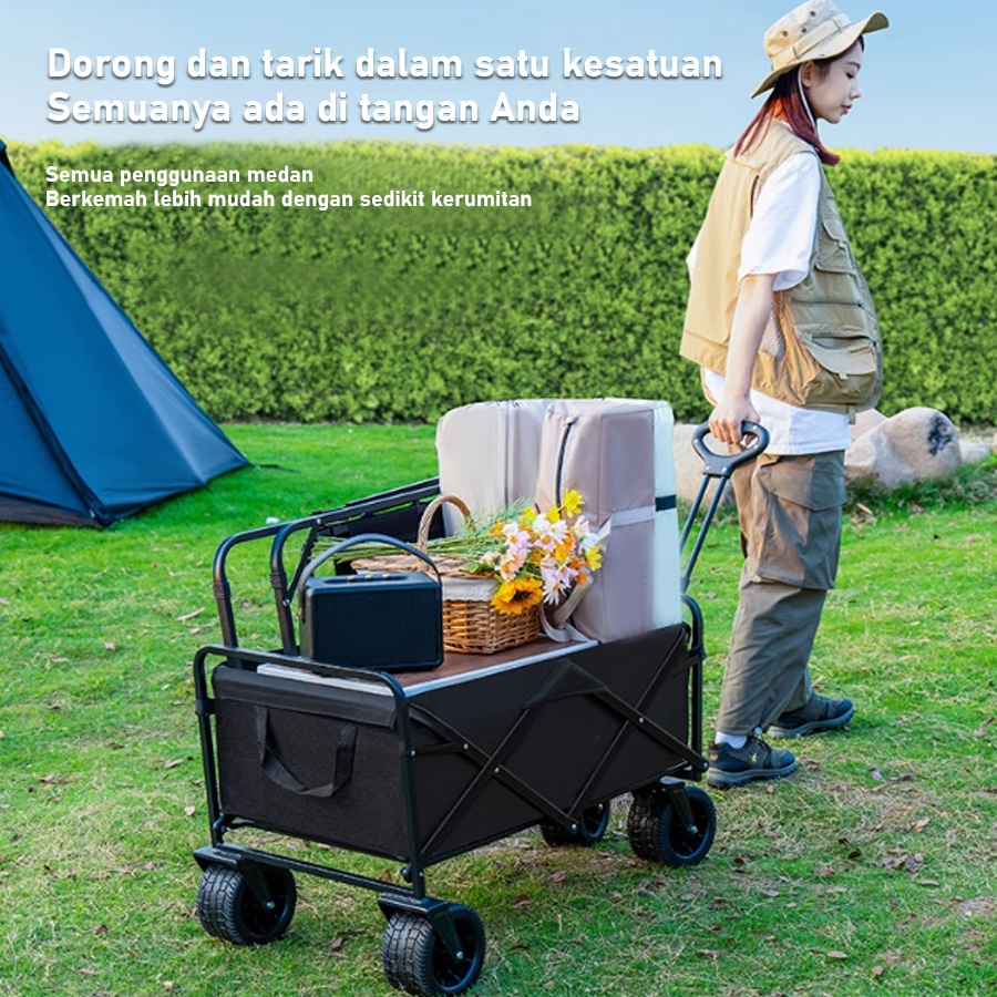 Jual MATOUGUI troli barang/troli/troli lipat portabl/gerobak troli ...