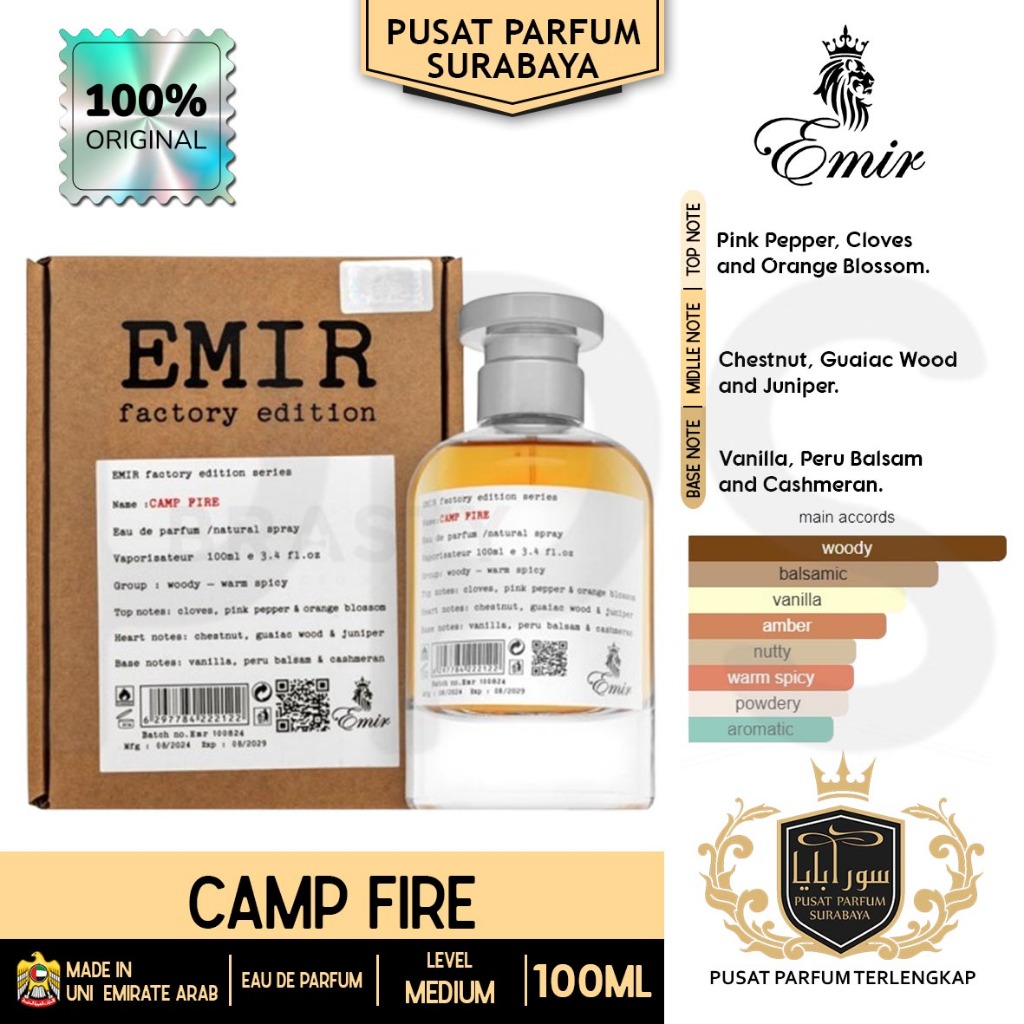 Jual Camp Fire Emir Factory Edition Emir Premium Parfum Pria/Wanita ...