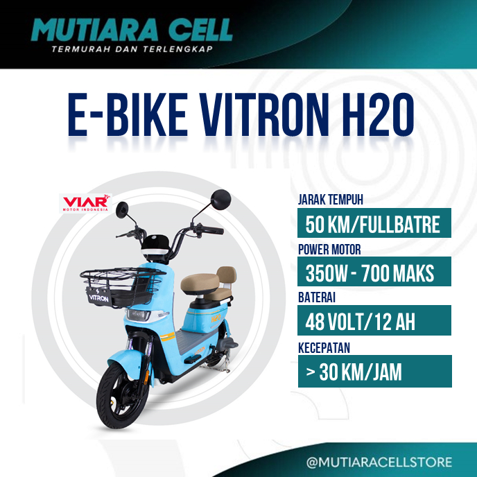 Jual Sepeda Listrik Viar Ev Vitron H2O Dewasa dan Anak 350W Jarak 50 Km ...