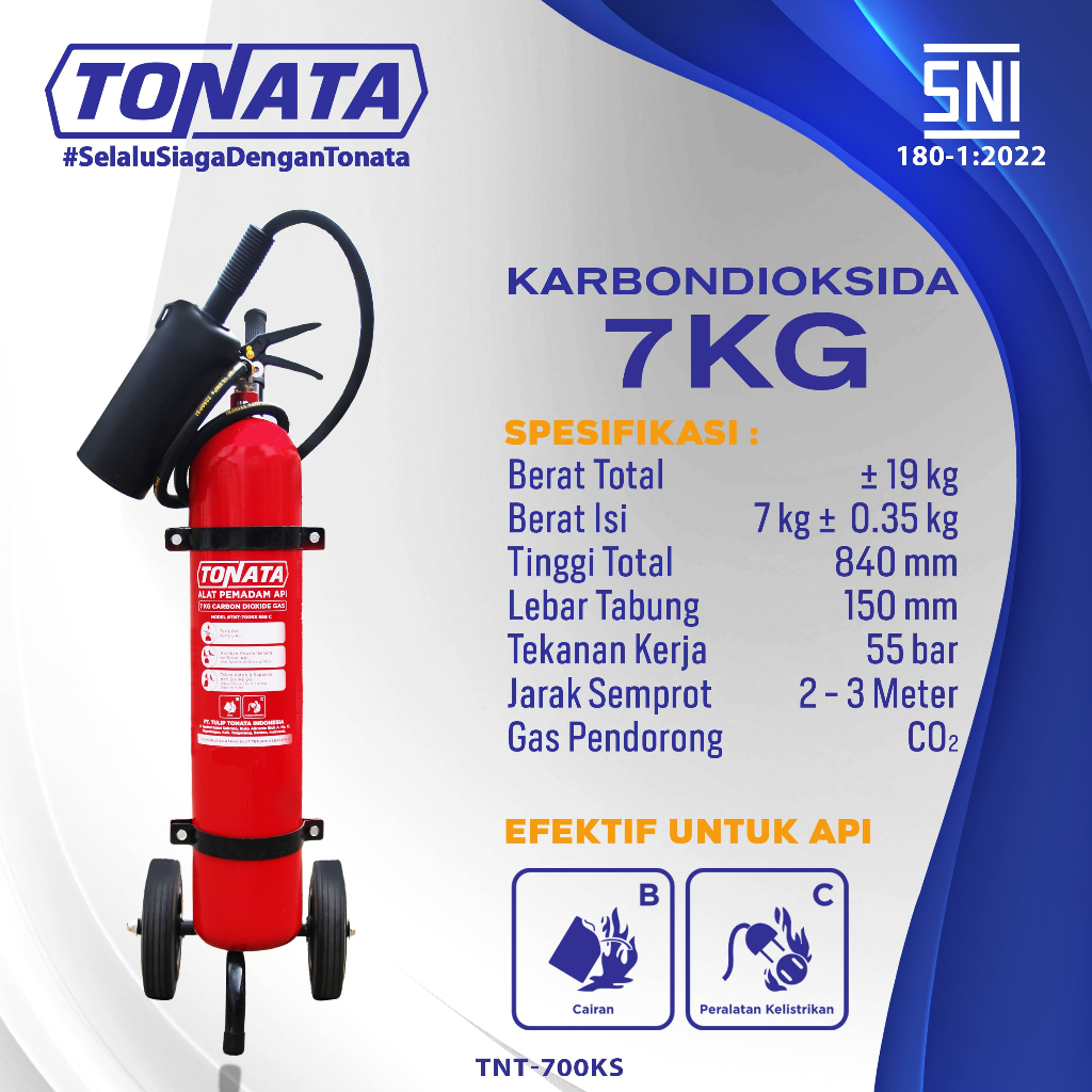 Jual Alat Pemadam Api Tonata SNI / APAB Karbondioksida 7 kg | Shopee ...