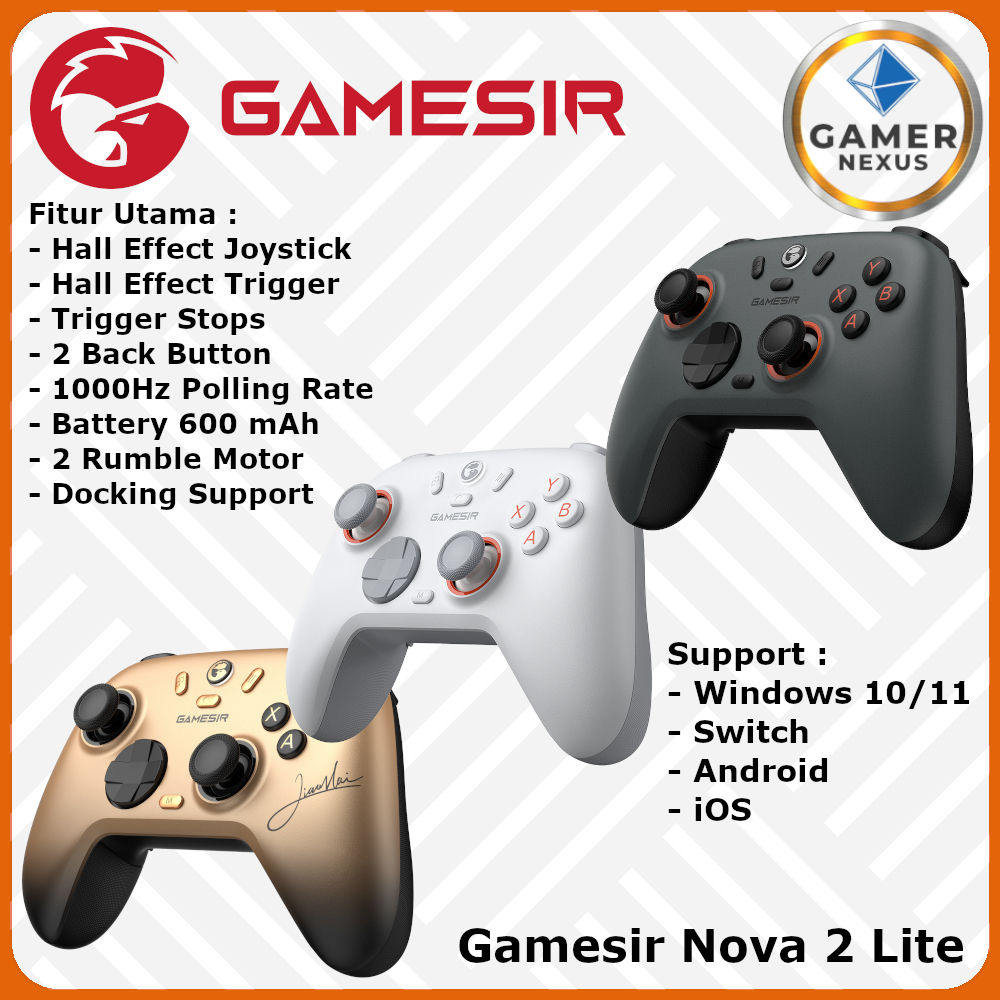 Jual Gamesir Nova 2 Lite Wireless Controller Bluetooth Gamepad PC Windows Android Switch iOS ...