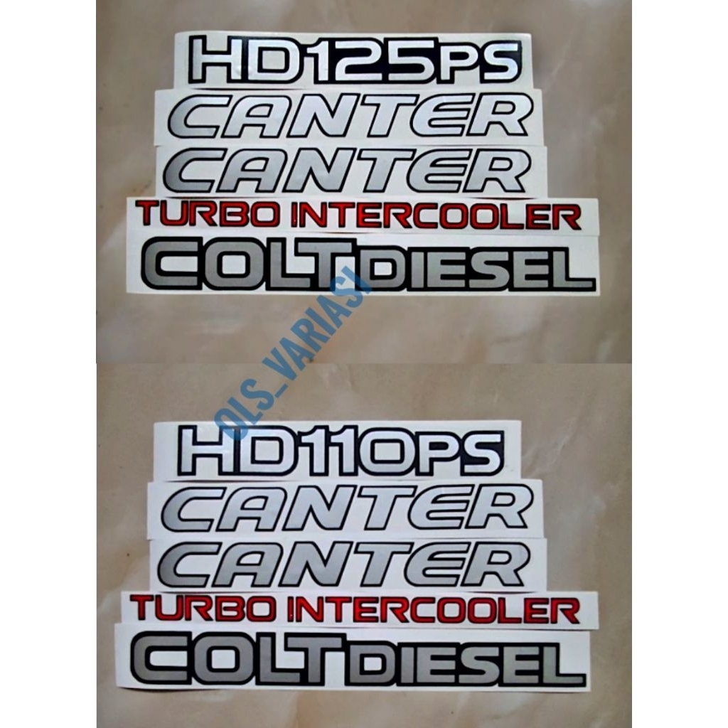 Jual Stiker Canter hd125ps stiker canter hd110ps / stiker Cold Diesel ...