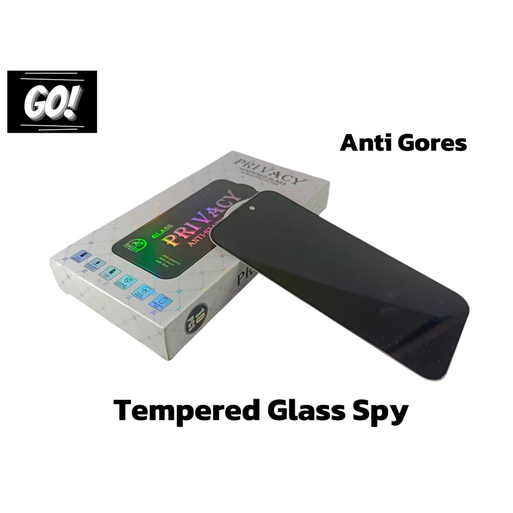 Jual Tempered Glass Spy Glossy IPHONE 16 PRO MAX Anti Gores Kaca Full Layar Privacy Nonpack ...
