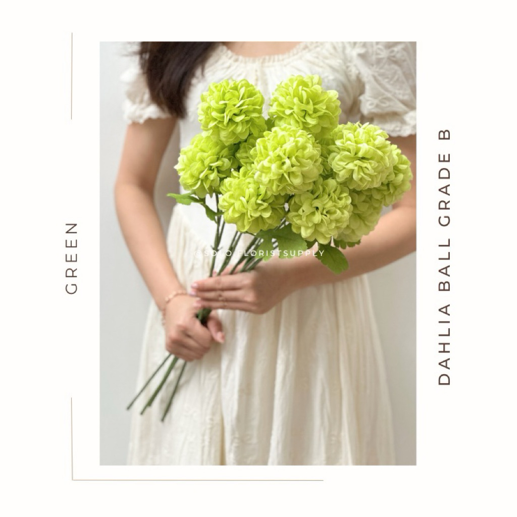 Jual BALL DAHLIA X4 dan X3 Artificial Flower Bunga Palsu Dahlia Plastik ...