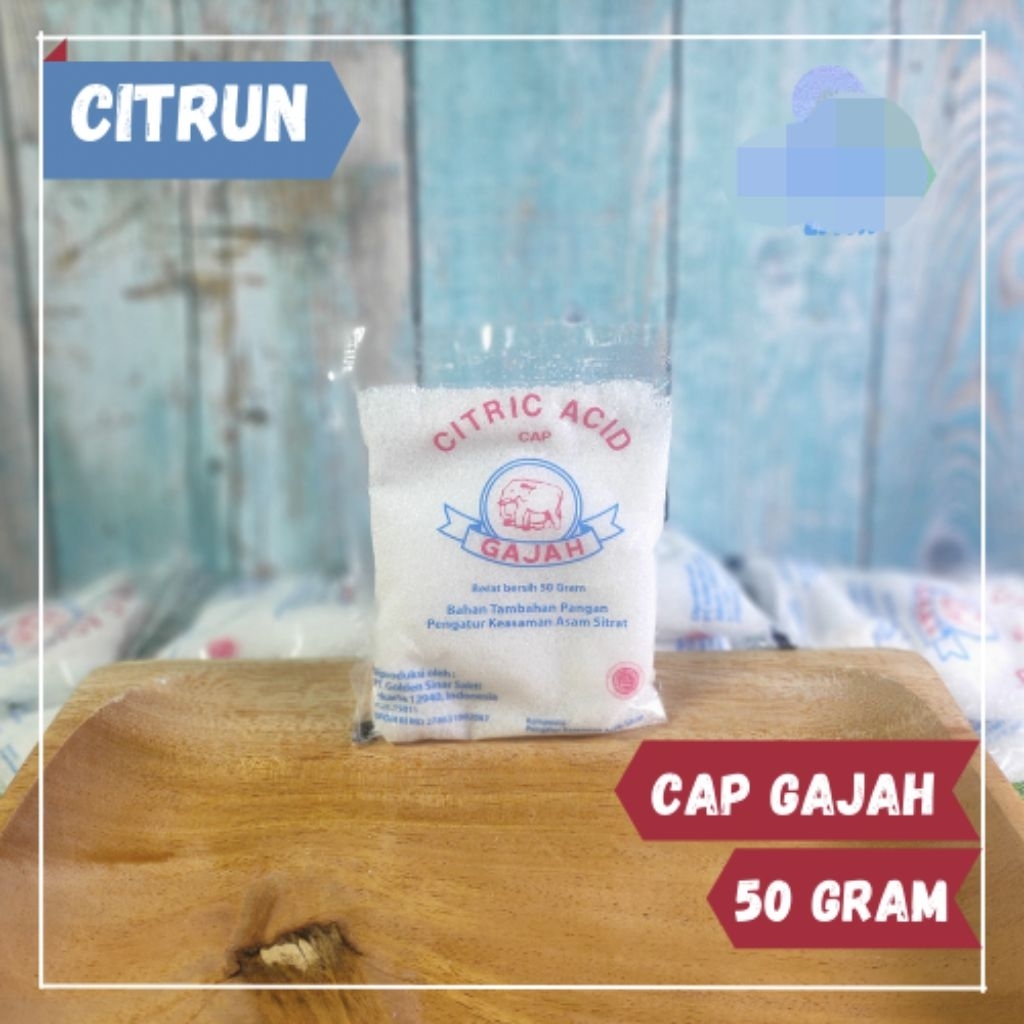 Jual Sukses - Citrun Acid Cap Gajah 50 Gram / Citric Asam Sitrat ...