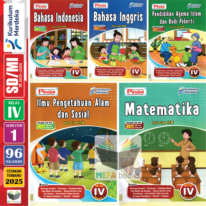Jual LKS Pindai SD MI Kelas 4 Semester 1 & 2 Kurikulum Merdeka CV Arya Duta | Shopee Indonesia