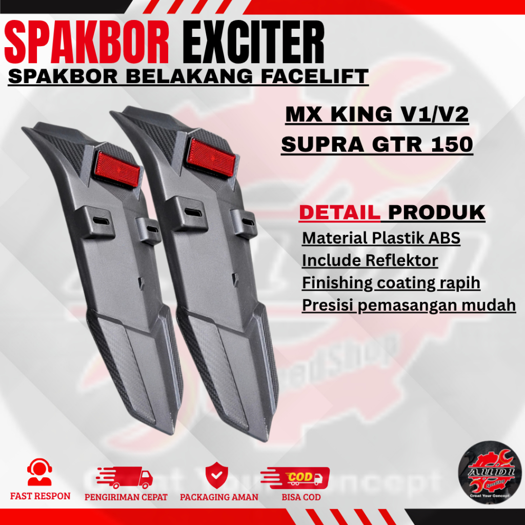 Jual SPAKBOR BELAKANG SUPRA GTR 150 MX KING V1 V2 SPAKBOR EXCITER ...